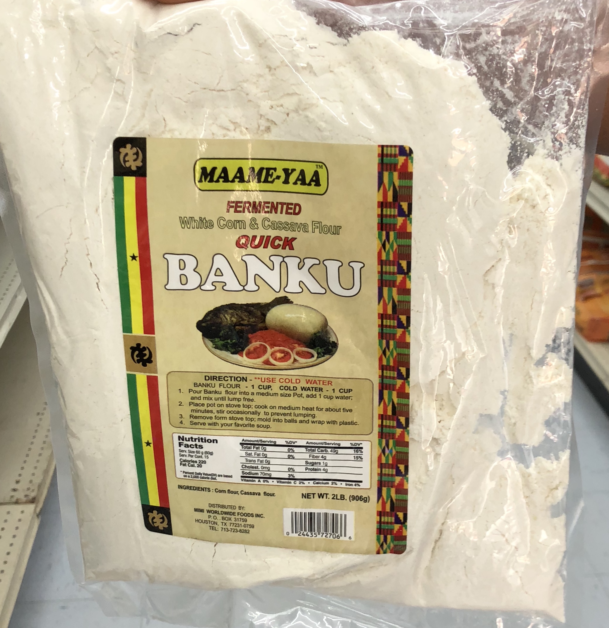 Banku Flour (White Corn and Cassava Flour) | International Supermarket ...
